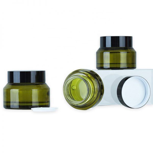 Green Slant Shoulder Glass jar - RT Packaging